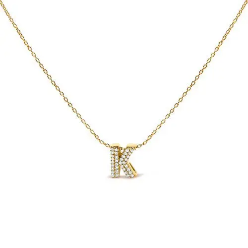HAUS OF BRILLIANCE 10k Gold Diamond Accent Initial Pendant Necklace - Yellow | K